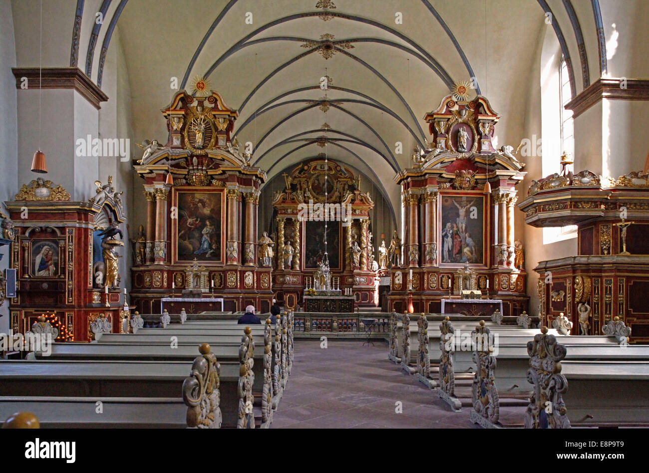 baroque monastery church of Corvey, indoor photograph, world cultural ...