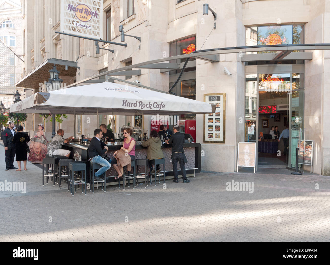Hard Rock Café in Váci street, Budapest, Hungary Stock Photo - Alamy
