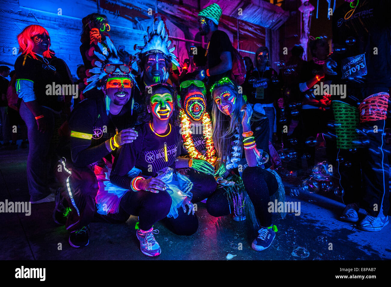 Turin, Italy. 11th Oct, 2014. Parco Dora the event the Electric run ...