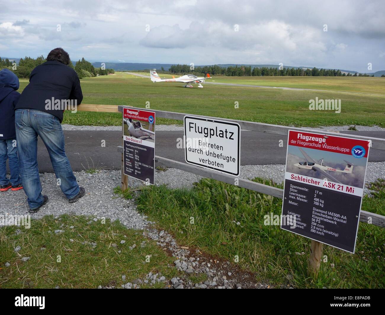 Hesse, Germany. 14th Aug, 2014. Glider airfield at Wasserkuppe mountain ...