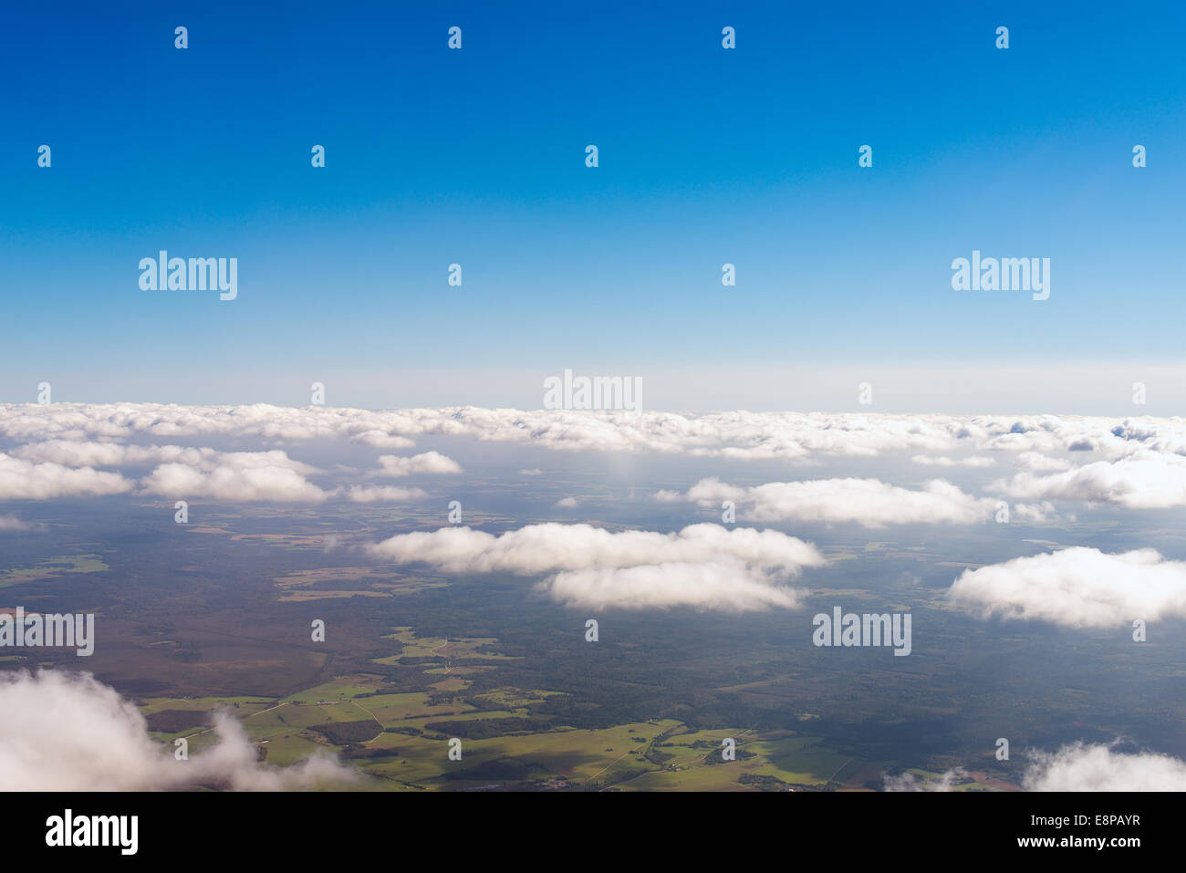 Earth and sky. View from airplane Stock Photo - Alamy