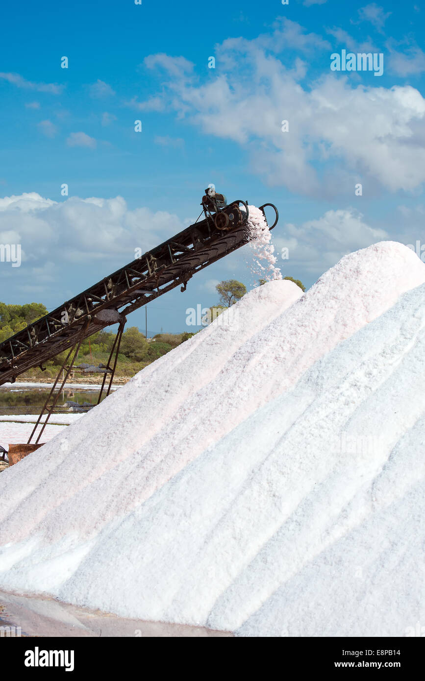 Sea salt production Stock Photo - Alamy