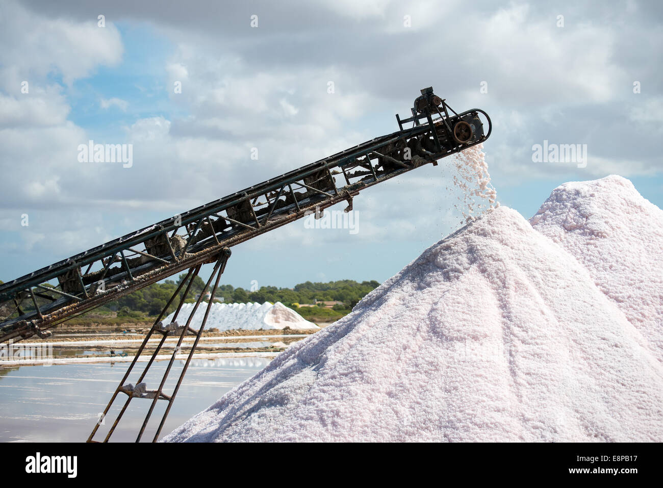 Sea salt production Stock Photo - Alamy