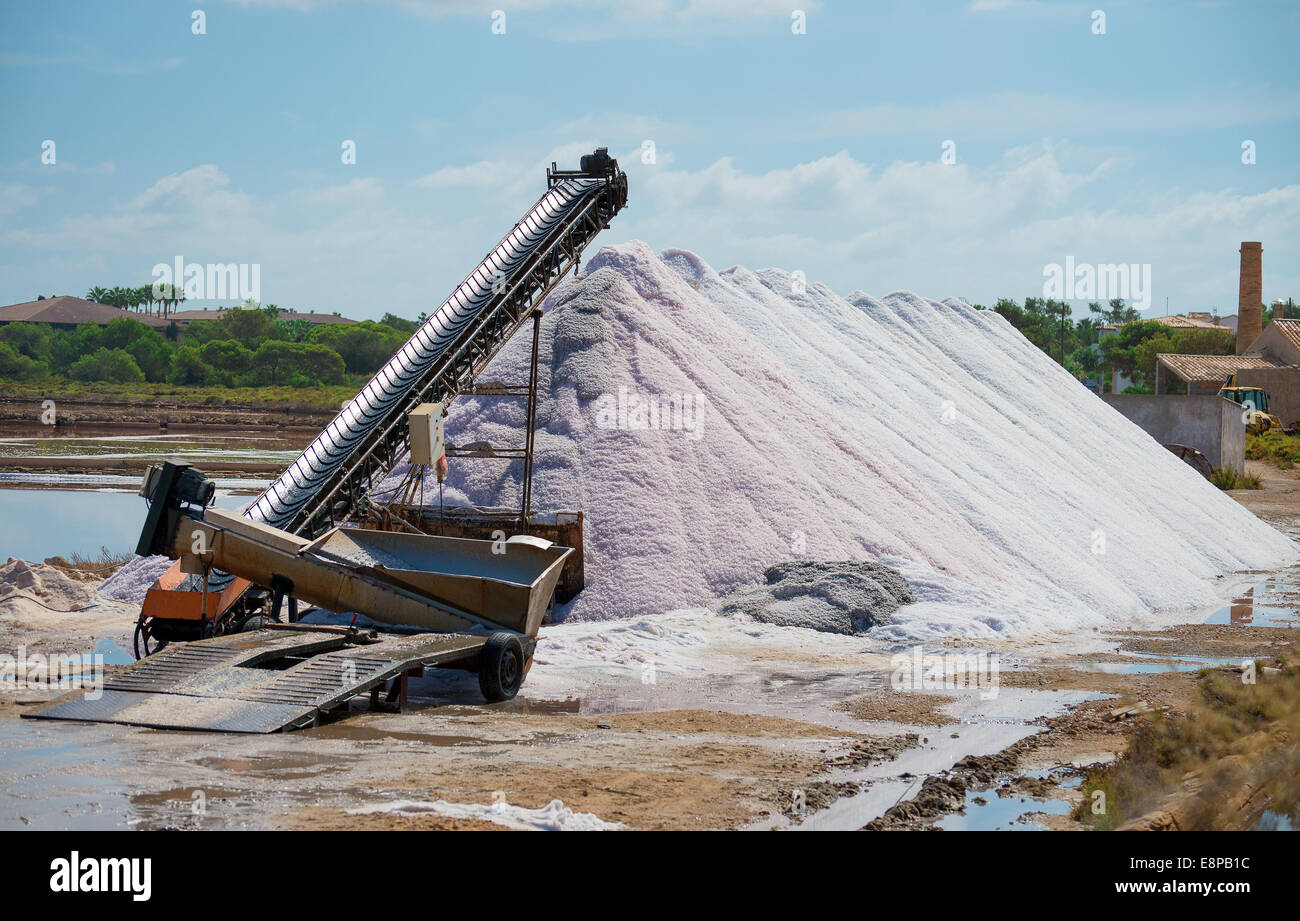 Sea salt production Stock Photo - Alamy