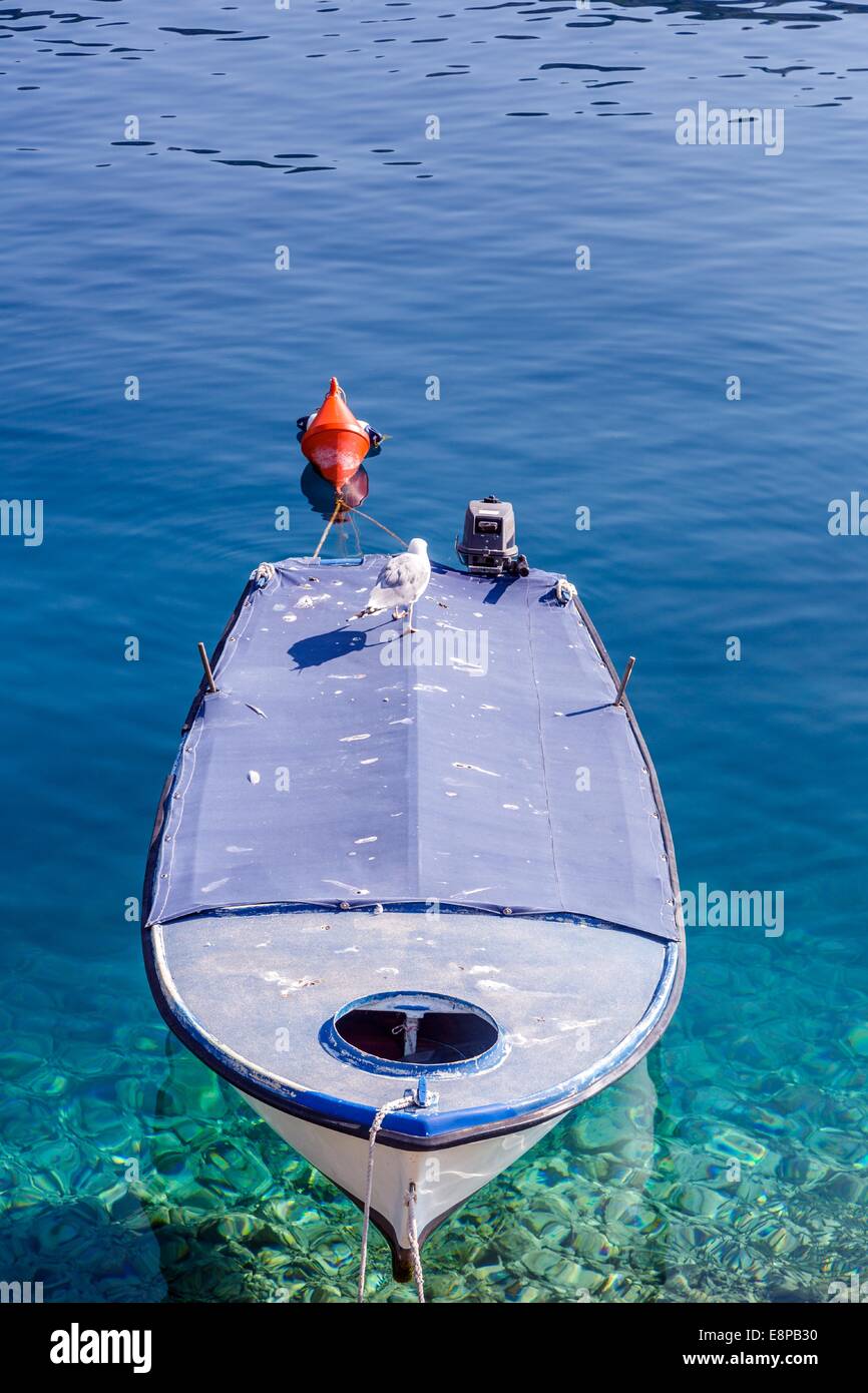 Landscape with boats and sea Stock Photo - Alamy
