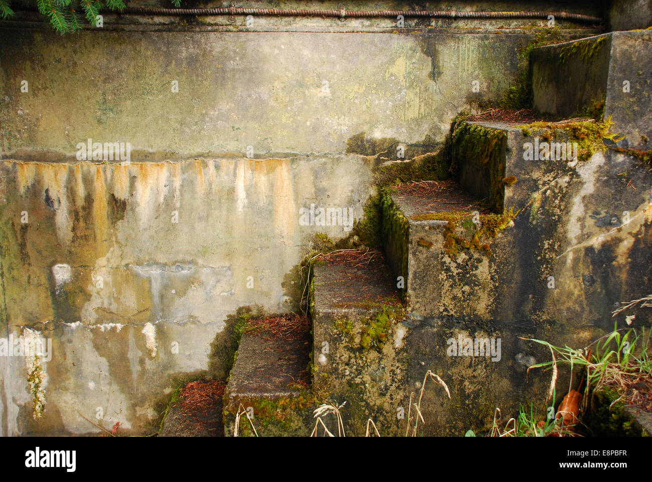 View of empty weathered steps Stock Photo - Alamy