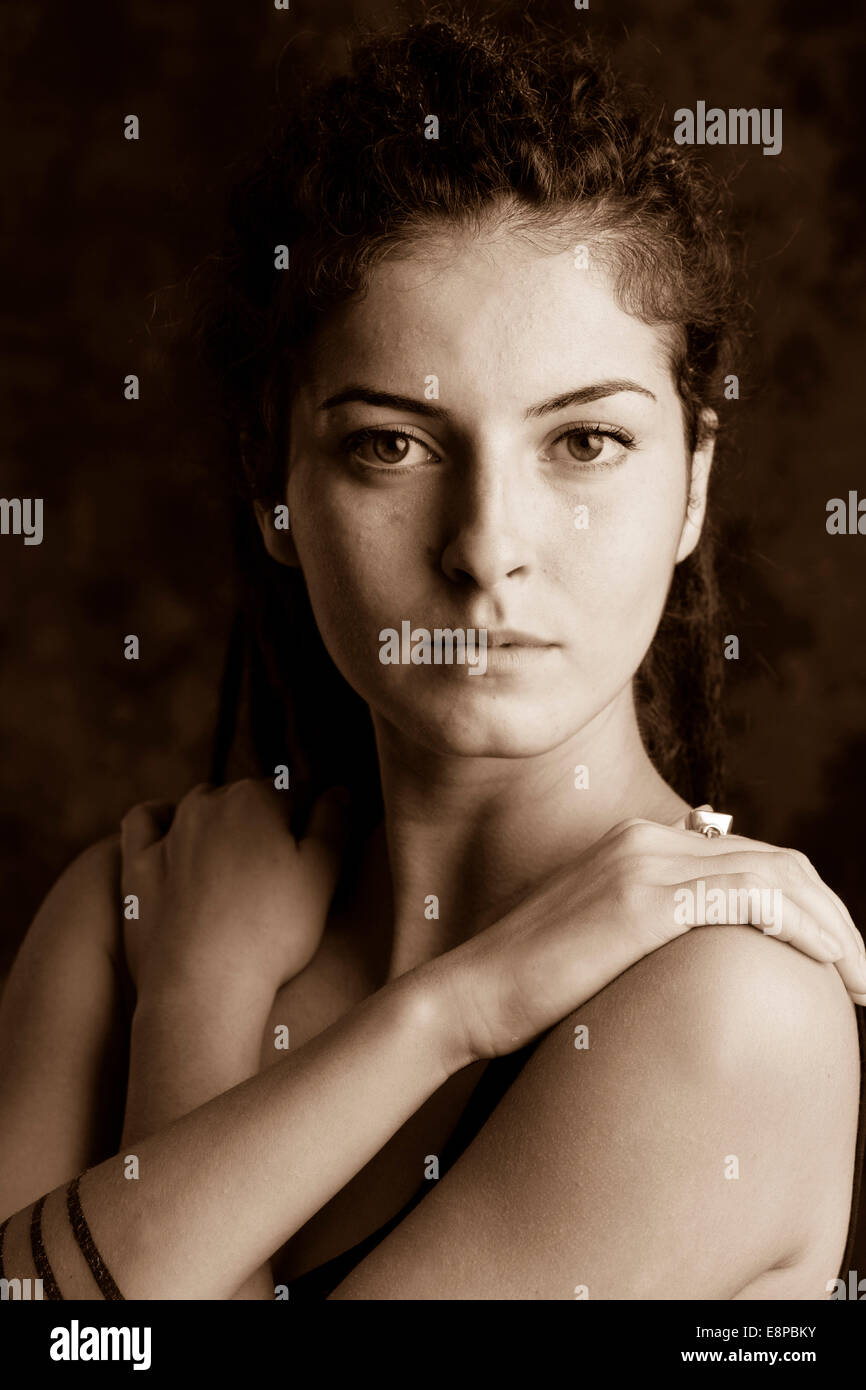 Arms crossed hands on shoulders hi-res stock photography and images - Alamy