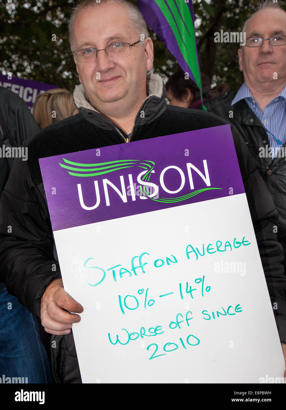 NHS Unison protest in Kew, Southport, Merseyside, UK October 2014 ...