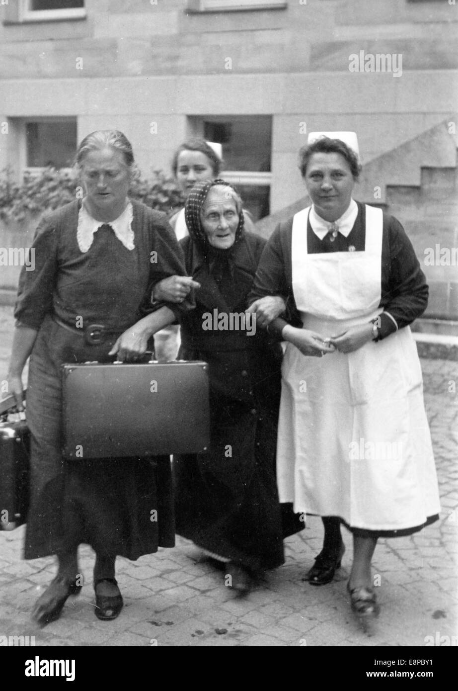 The picture from a Nazi news report shows Sudeten German women who fled ...