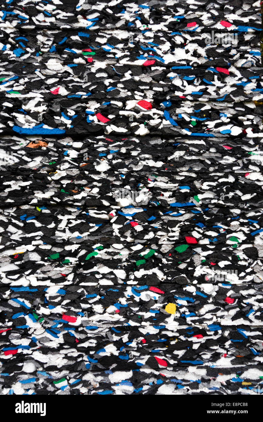 Pressed pieces of foam material Stock Photo - Alamy
