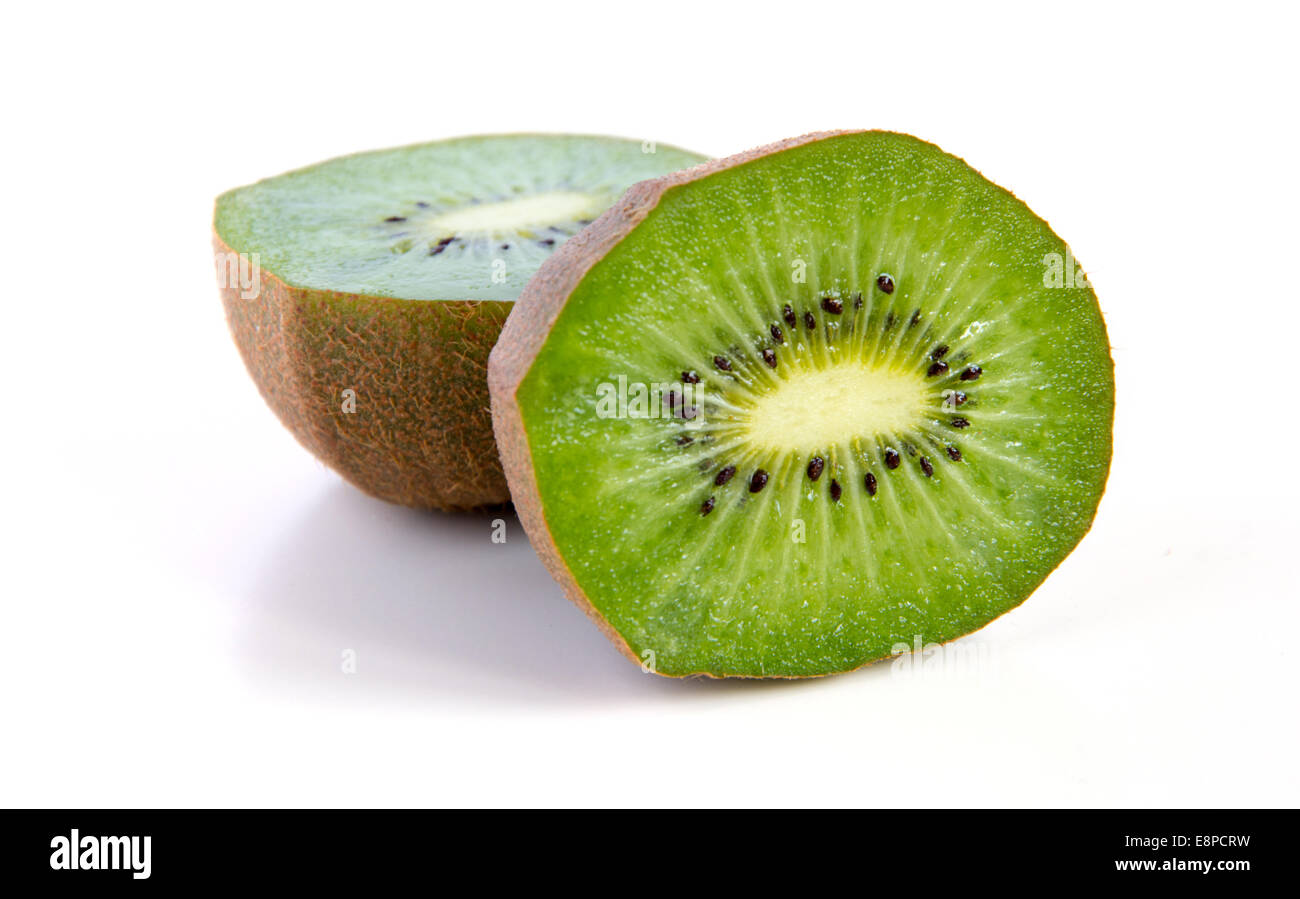 Kiwi fruit sliced segments isolated Stock Photo - Alamy