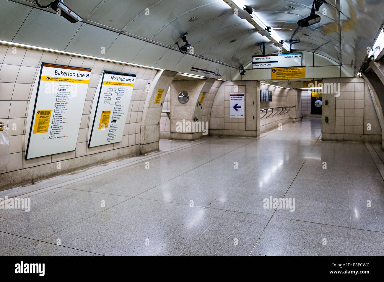 Empty London underground no one to be seen as though London underground ...