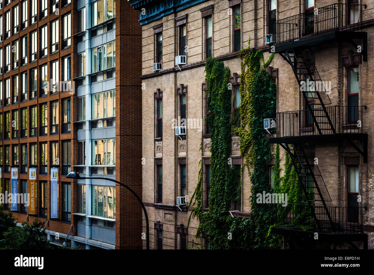Buildings in Chelsea seen from The High Line in Manhattan, New York ...