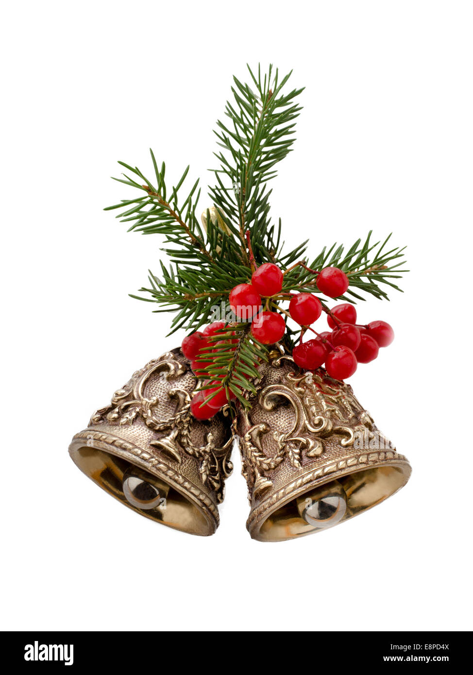 Single gold bell christmas tree decoration hi-res stock photography and ...