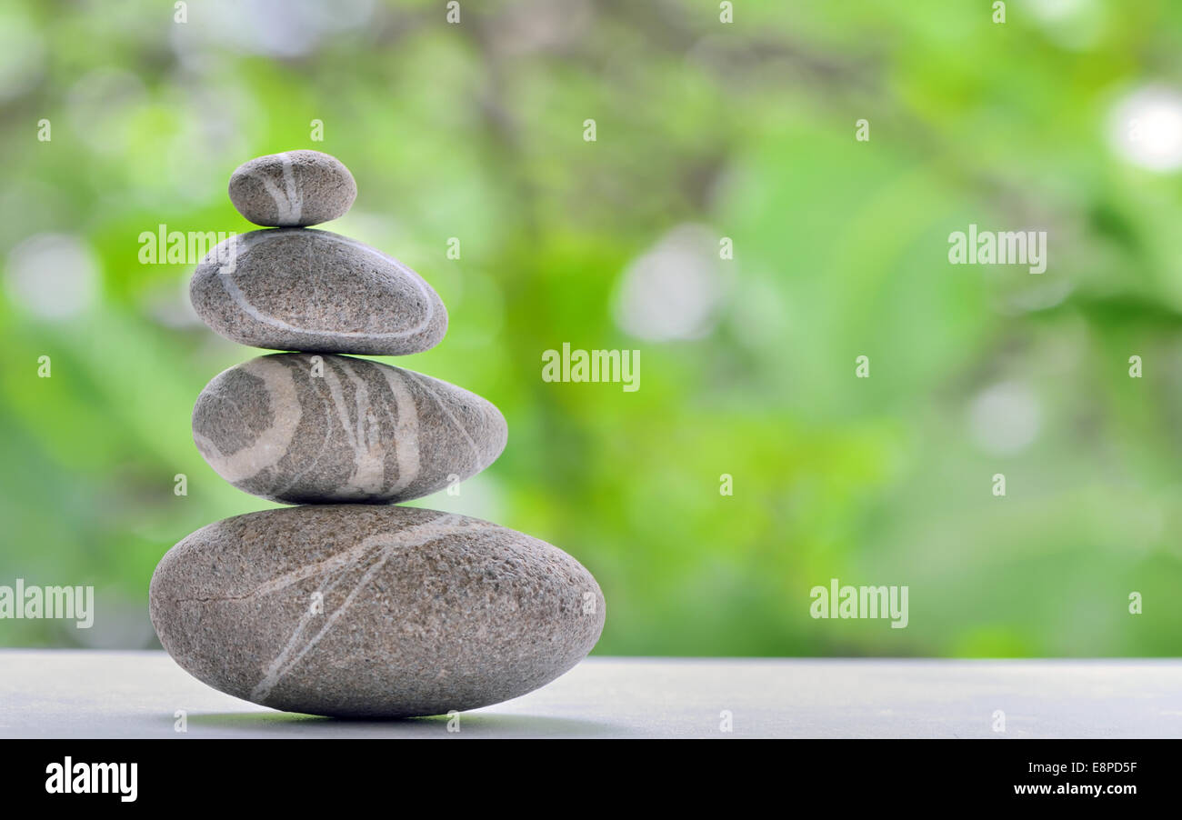 Pile of pebble stones in nature Stock Photo - Alamy