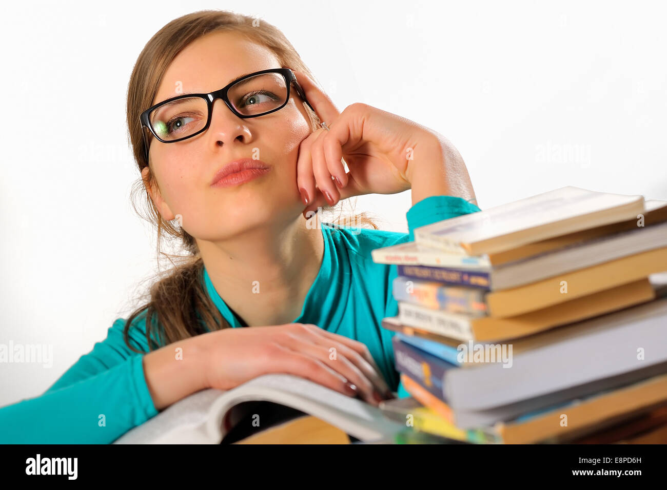 teen girl studying Stock Photo - Alamy