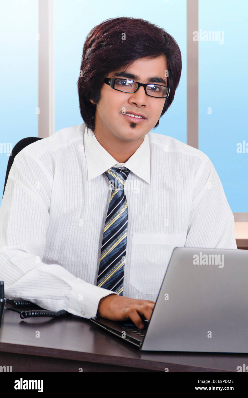 indian businessman with laptop Stock Photo - Alamy
