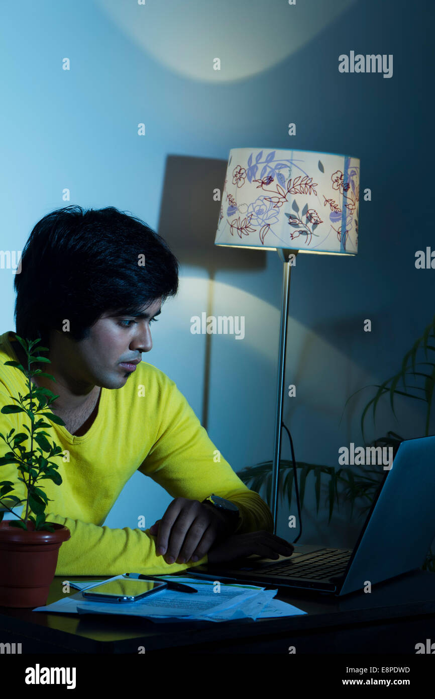 indian model with laptop Stock Photo - Alamy