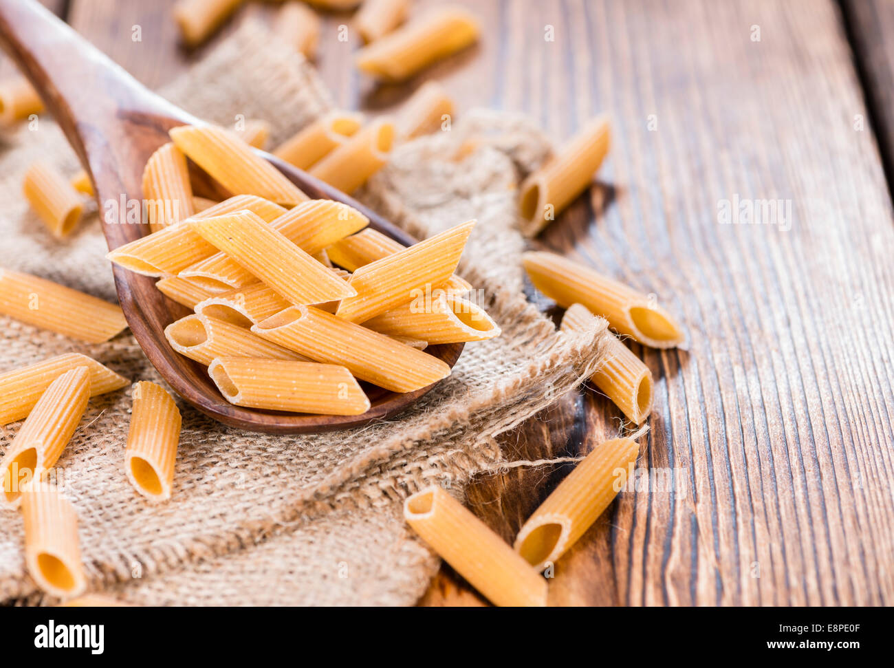 Wholewheat brown penne pasta hi-res stock photography and images - Alamy