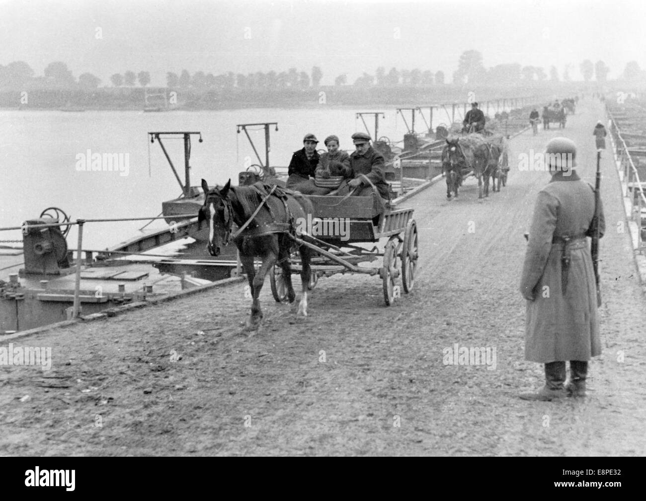The Nazi propaganda picture shows farmers wagons on the way to the ...