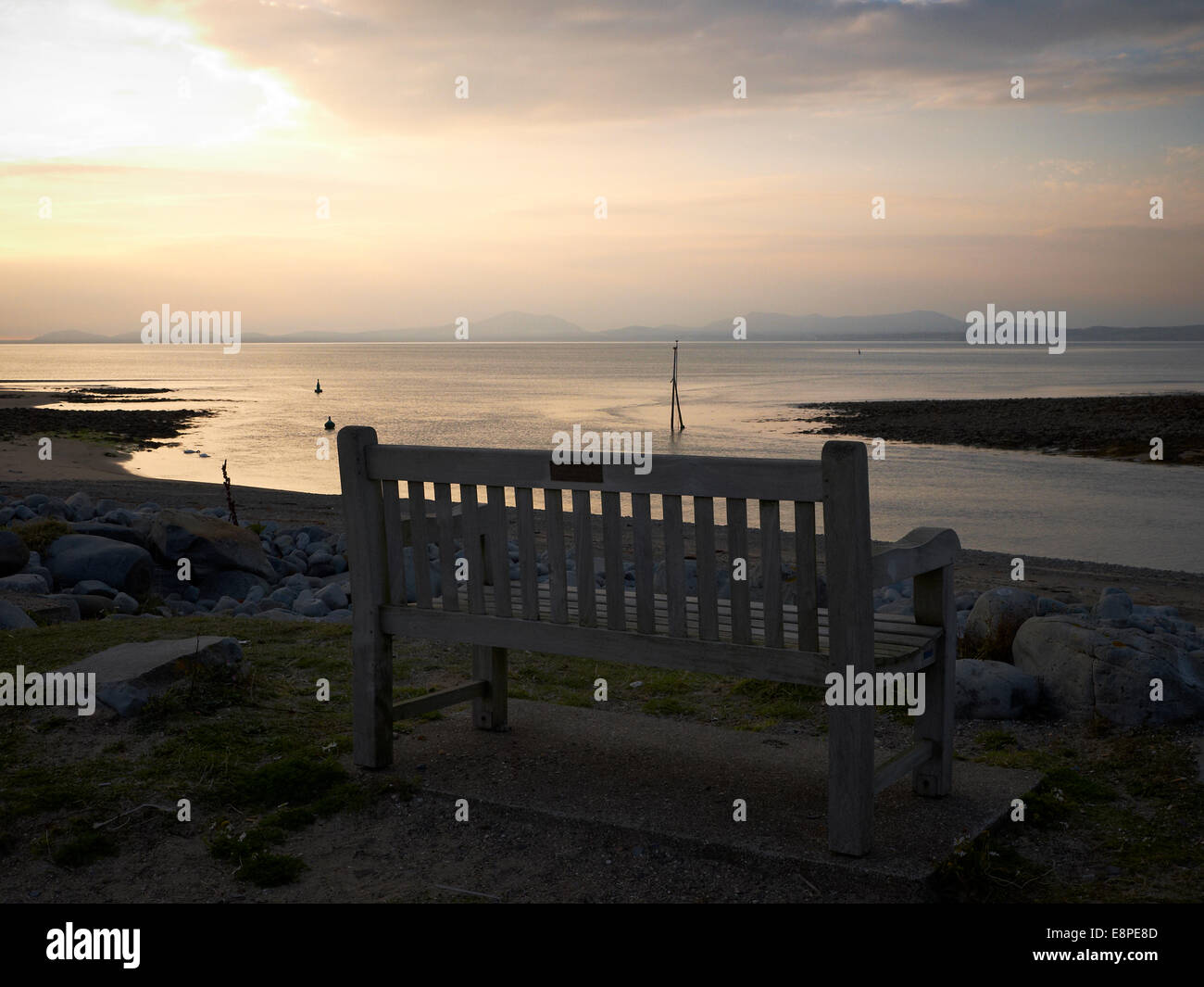 Sunset over Tremadog Bay near Harlech Wales UK Stock Photo - Alamy