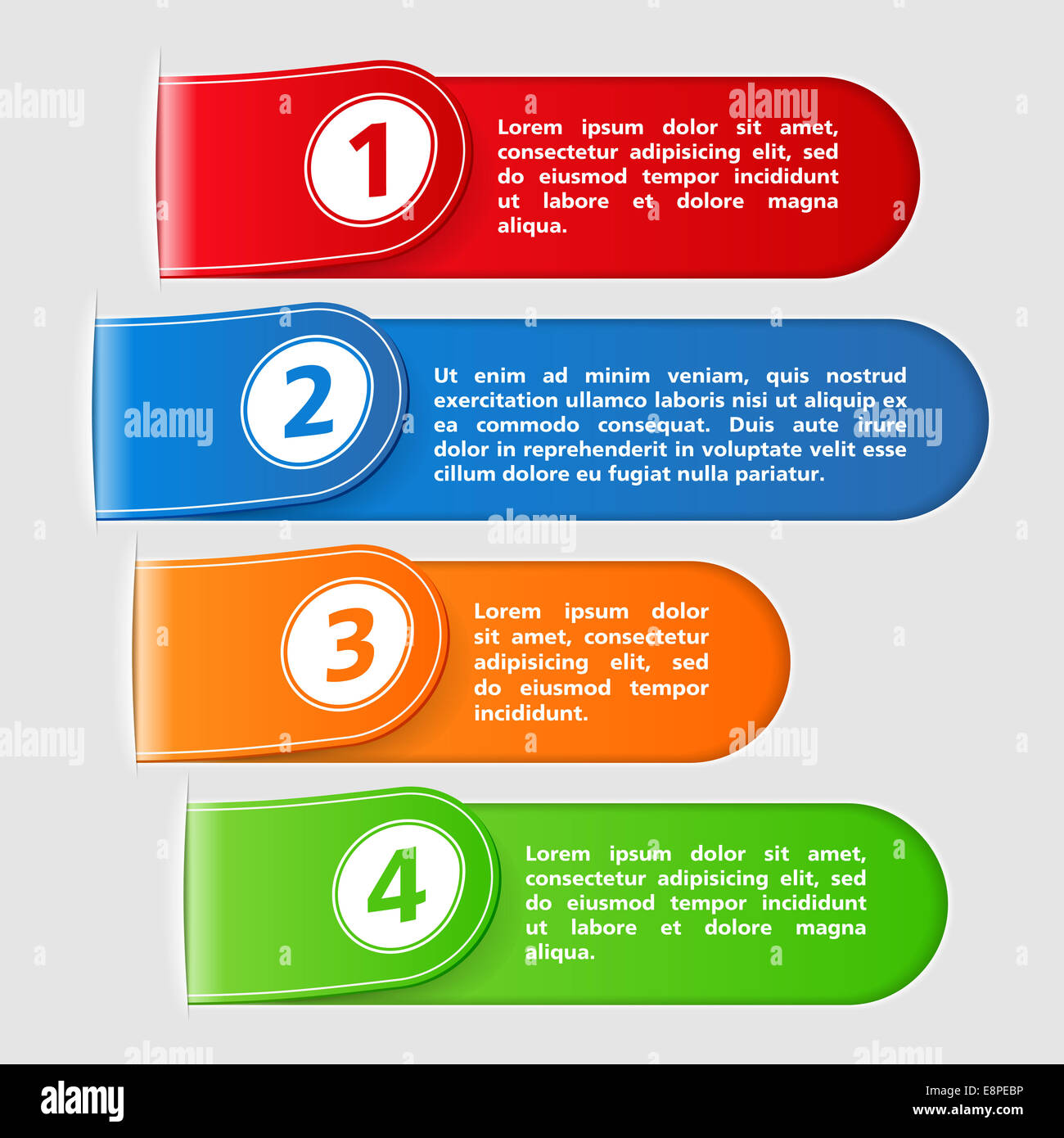 Design Template with four elements Stock Photo - Alamy