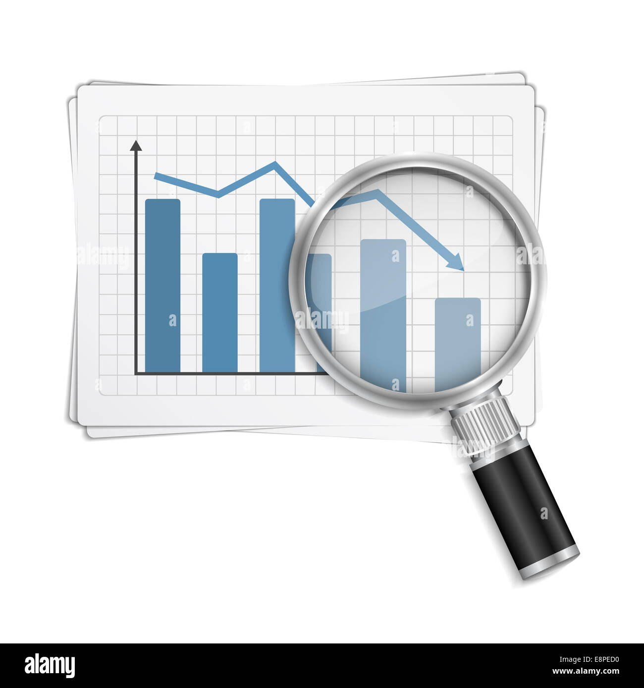 Economic crisis declining graph Cut Out Stock Images & Pictures - Alamy