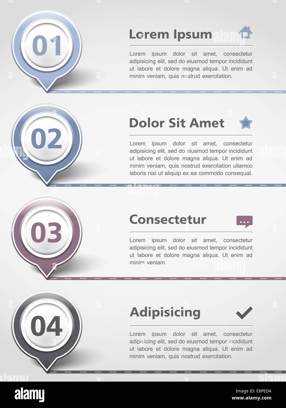 Design template with four elements Stock Photo - Alamy