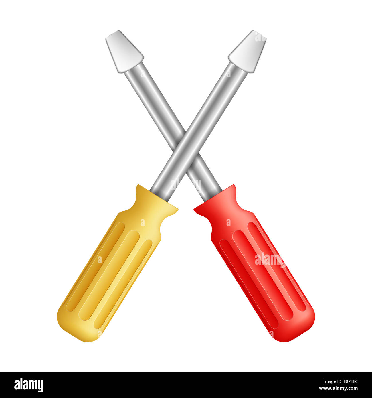 Yellow and red screwdrivers Stock Photo - Alamy