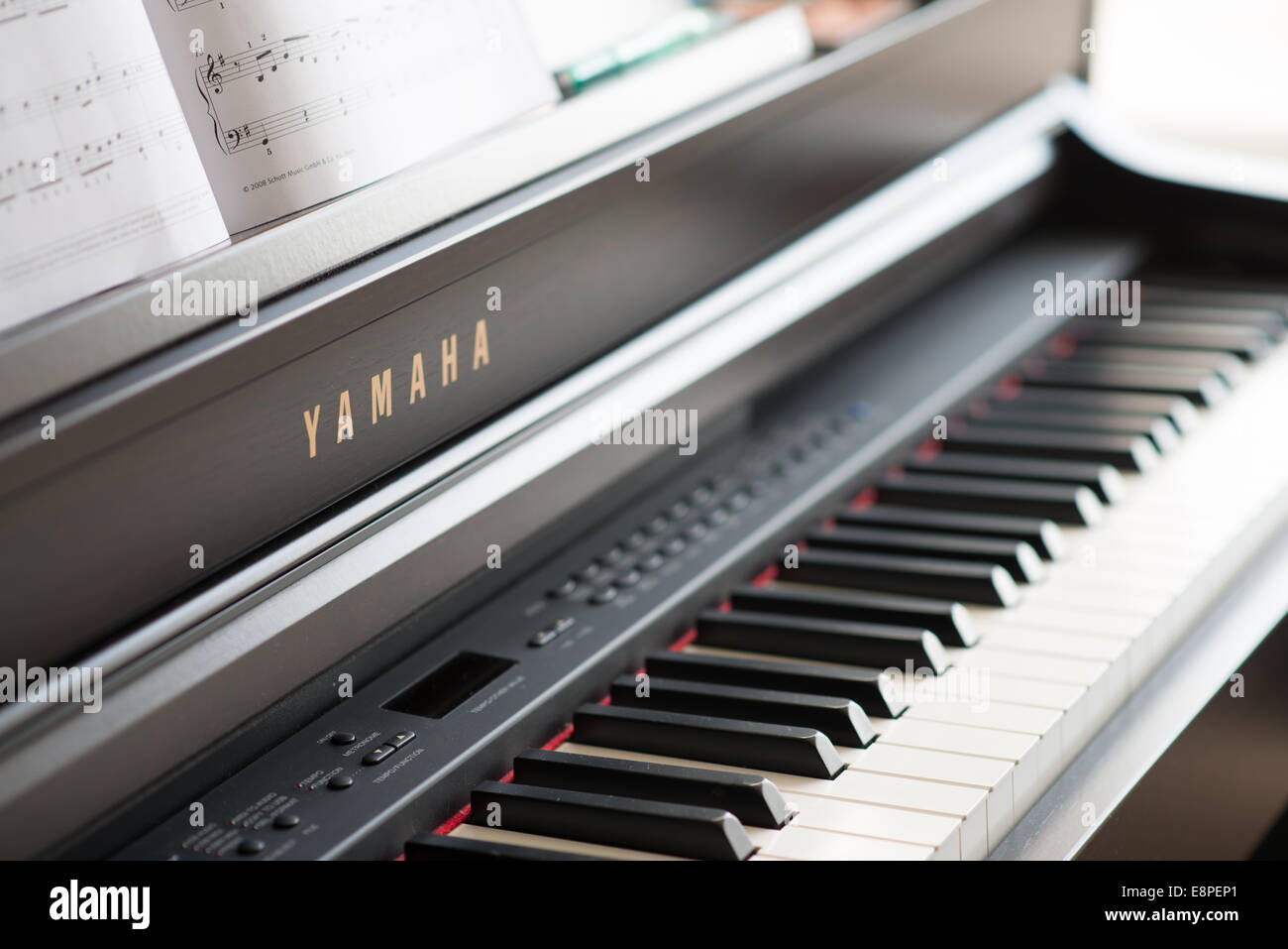 Piano Keys - Yamaha Stock Photo - Alamy