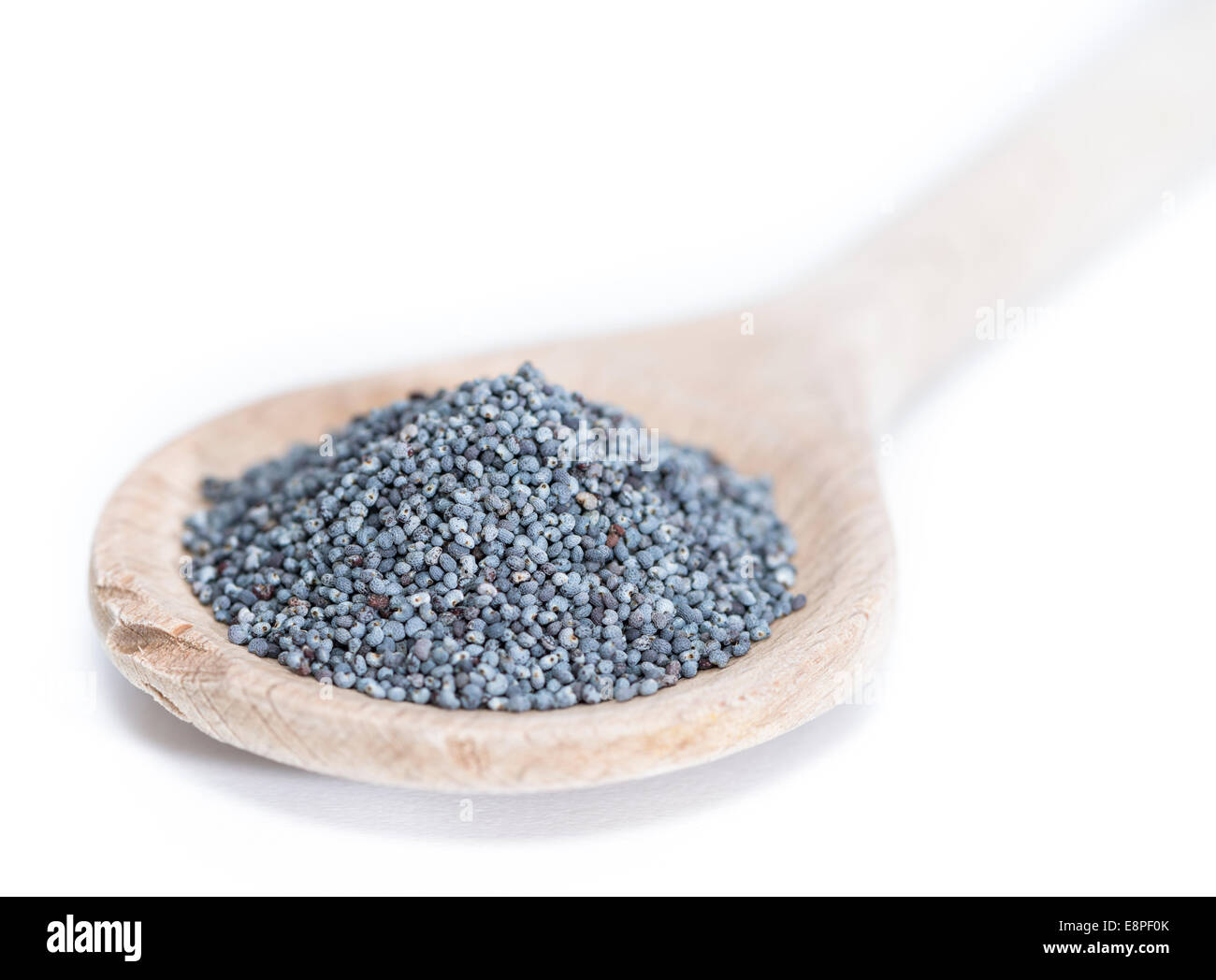 Portion of fresh Poppyseed (detailed close-up shot) isolated on white ...
