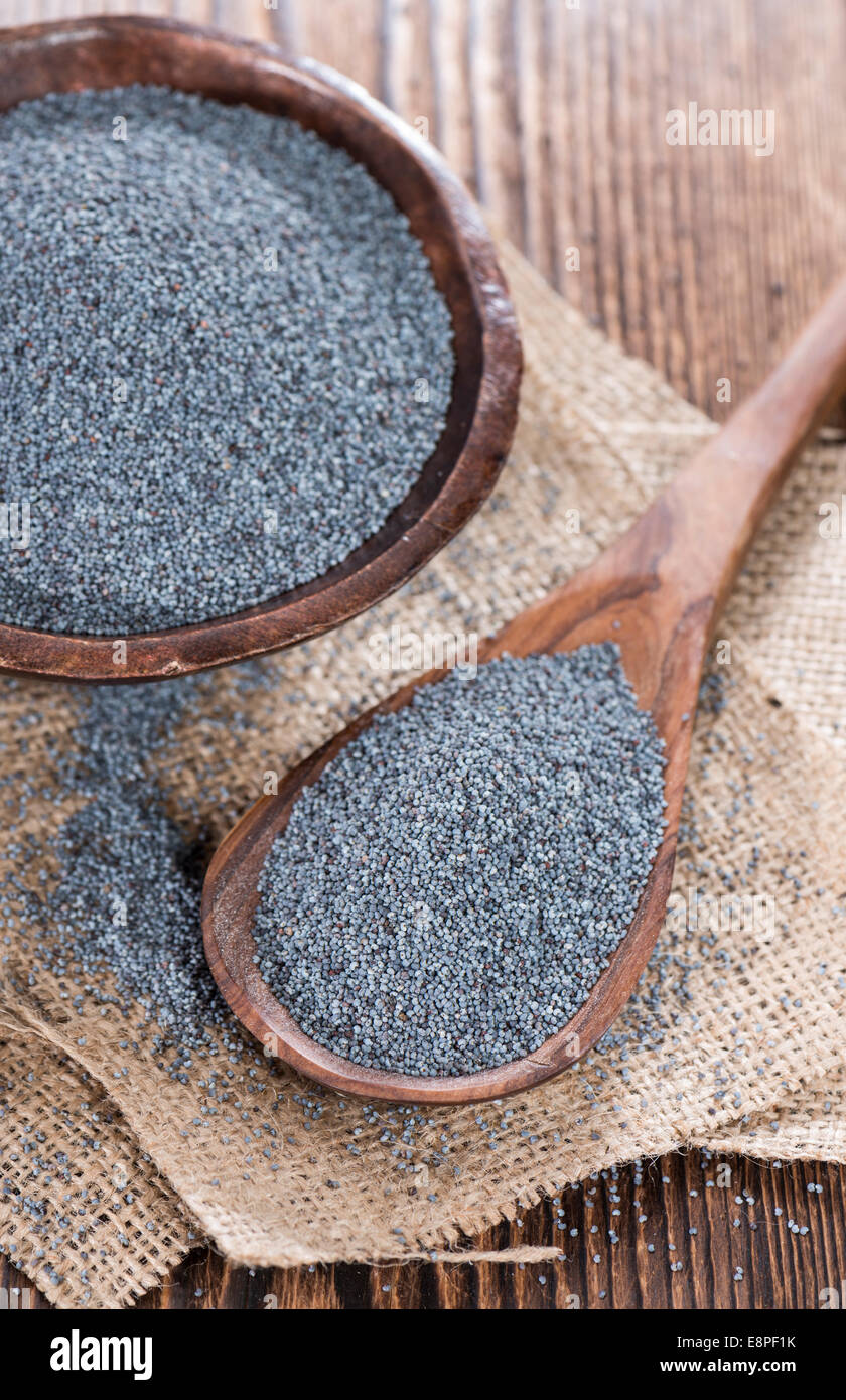 Portion of fresh Poppyseed (detailed close-up shot Stock Photo - Alamy