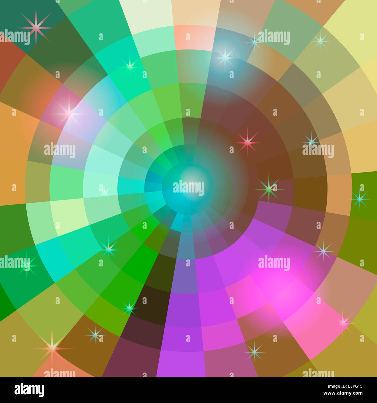 Magical stained glass mosaic with light effects Stock Photo - Alamy