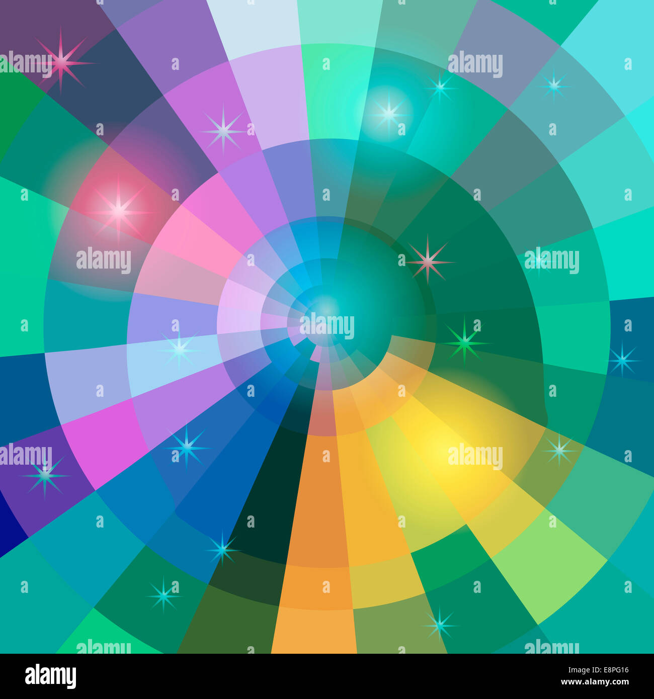 Magical stained glass mosaic with light effects Stock Photo - Alamy