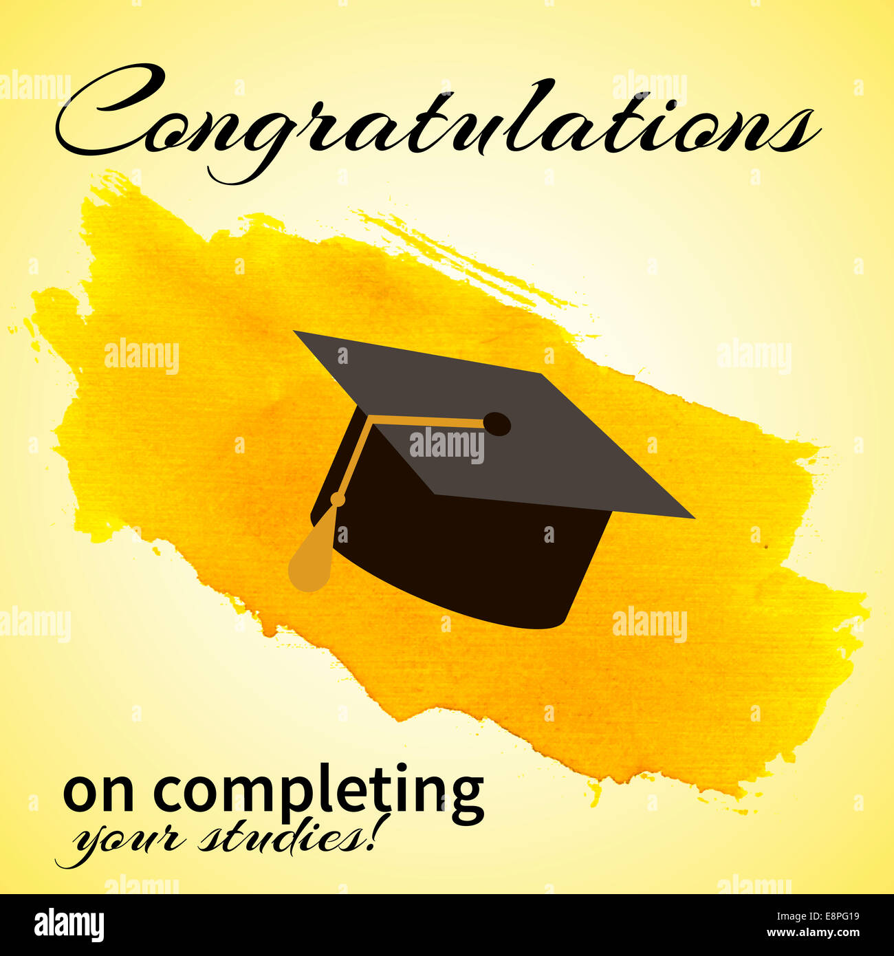Congratulation card with the end of training activities Stock Photo - Alamy