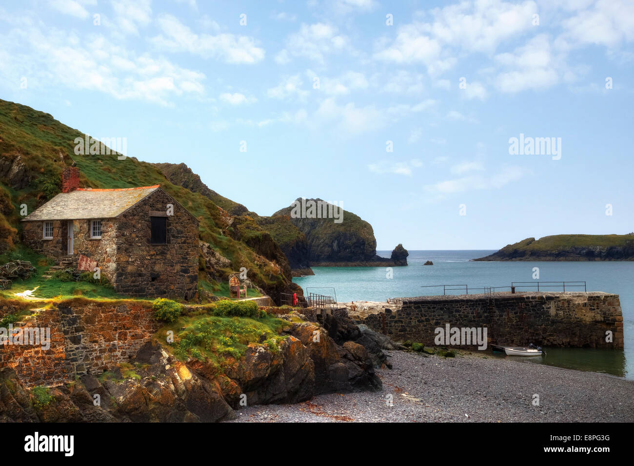 Mullion Cove, Cornwall, England, United Kingdom Stock Photo - Alamy