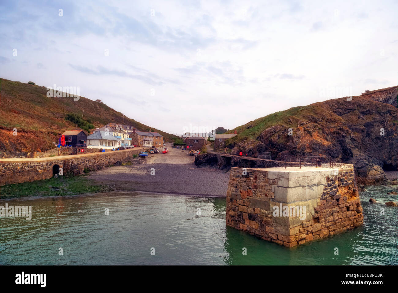 Mullion Cove, Cornwall, England, United Kingdom Stock Photo - Alamy