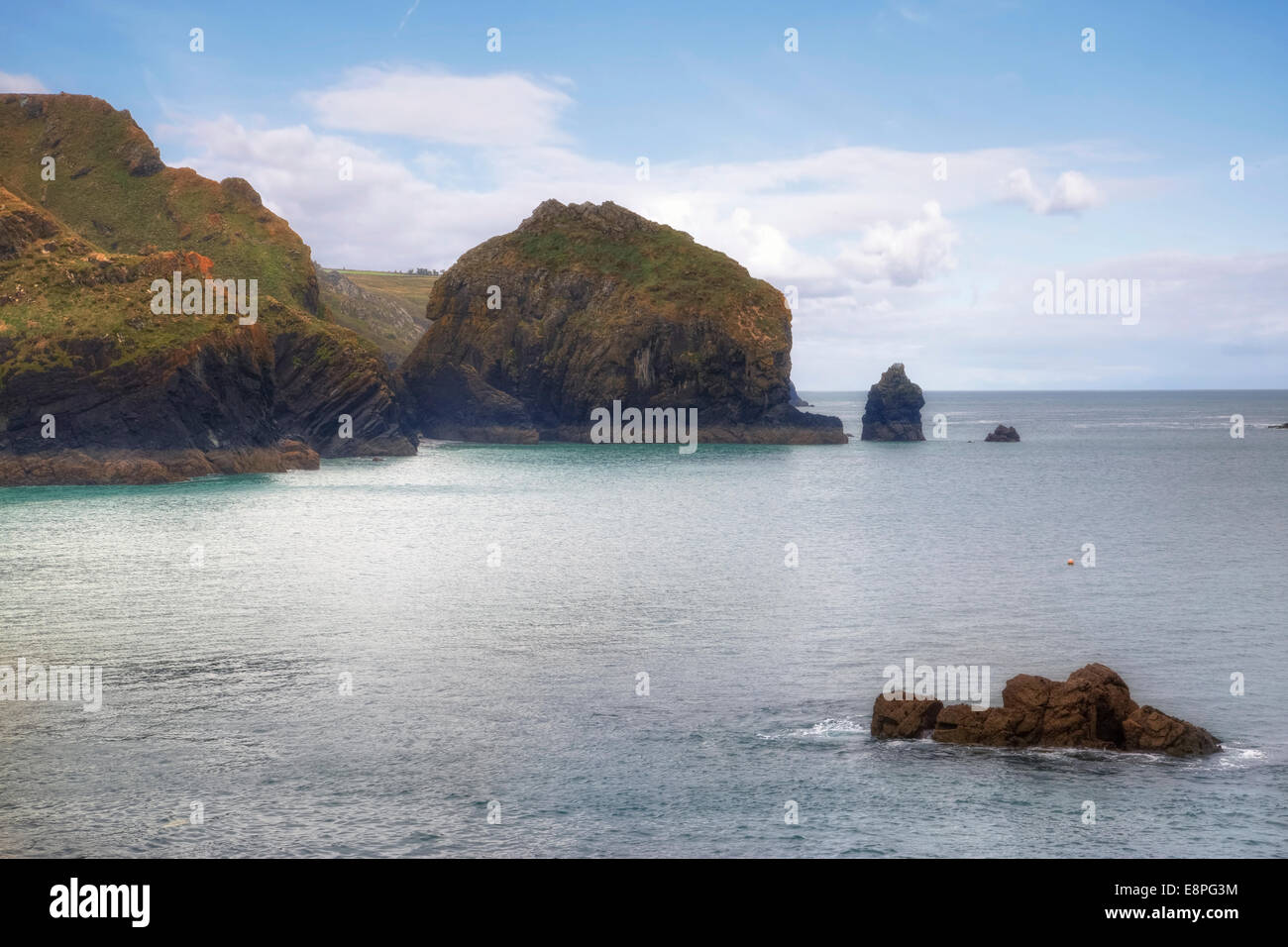 Mullion Cove, Cornwall, England, United Kingdom Stock Photo - Alamy