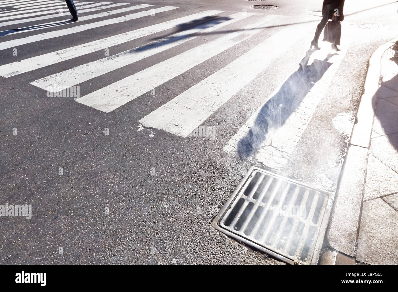 Sidewalk curb corner manhattan hi-res stock photography and images - Alamy