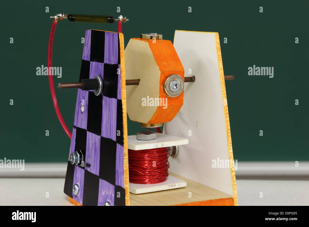 Student technology project: motor magnetic switch Stock Photo - Alamy