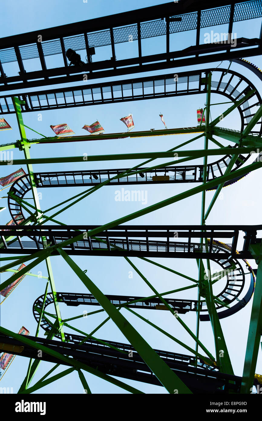 Roller coaster loop closeup hi-res stock photography and images - Alamy
