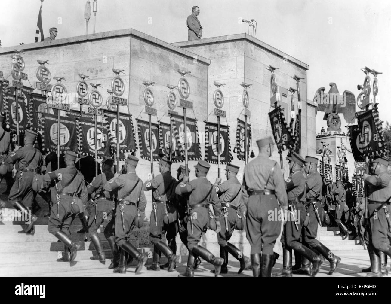 Nuremberg Rally 1936 in Nuremberg, Germany - Standard bearers of the SA ...