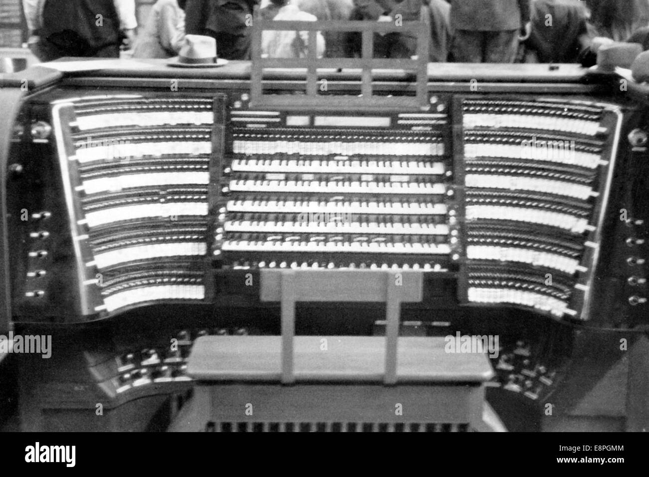 View of the organ at Luitpold Hall at the Nazi party rally grounds in ...