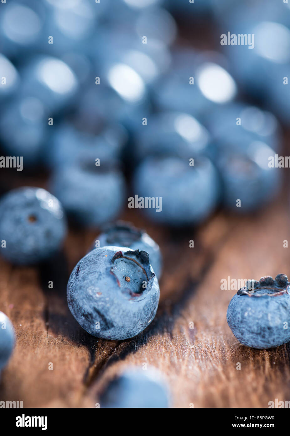 Portion of fresh harvested Blueberries (detailed close-up shot Stock ...