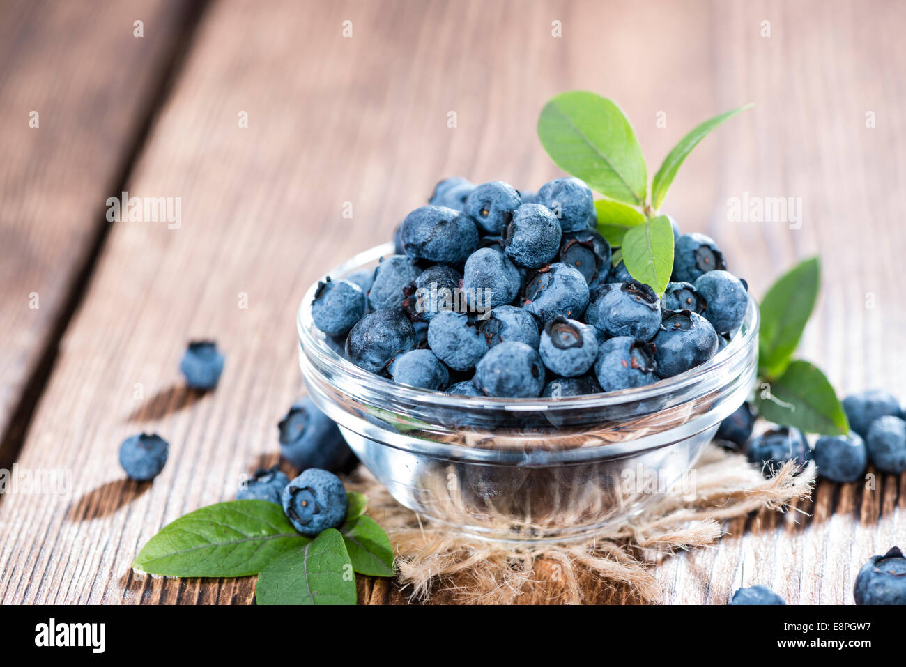 Portion of fresh harvested Blueberries (detailed close-up shot Stock ...