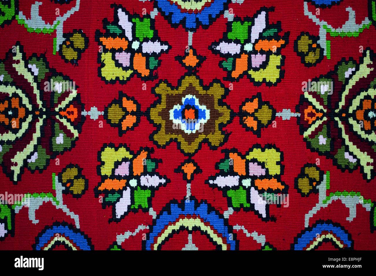 Kilim in a traditional house in Zheravna village, Bulgaria Stock Photo ...