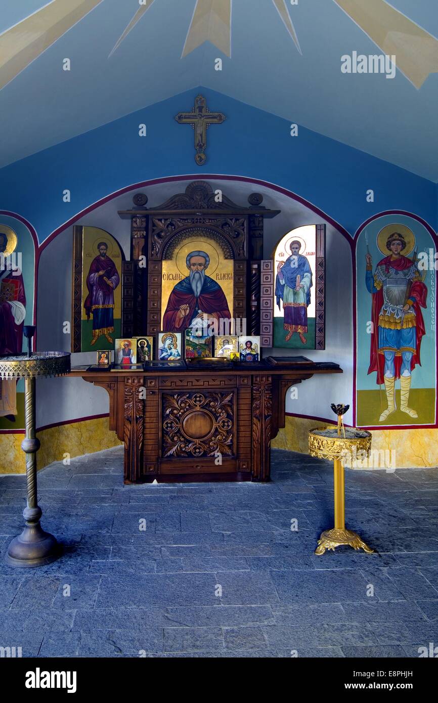 Ivan Rilski alterpiece in the stone chapel of St. Ivan Rilski the ...