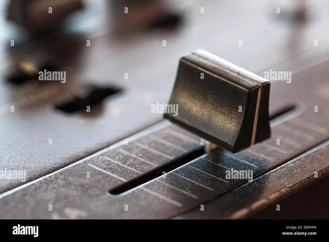 Crossfader on dj mixer in club, closeup Stock Photo - Alamy
