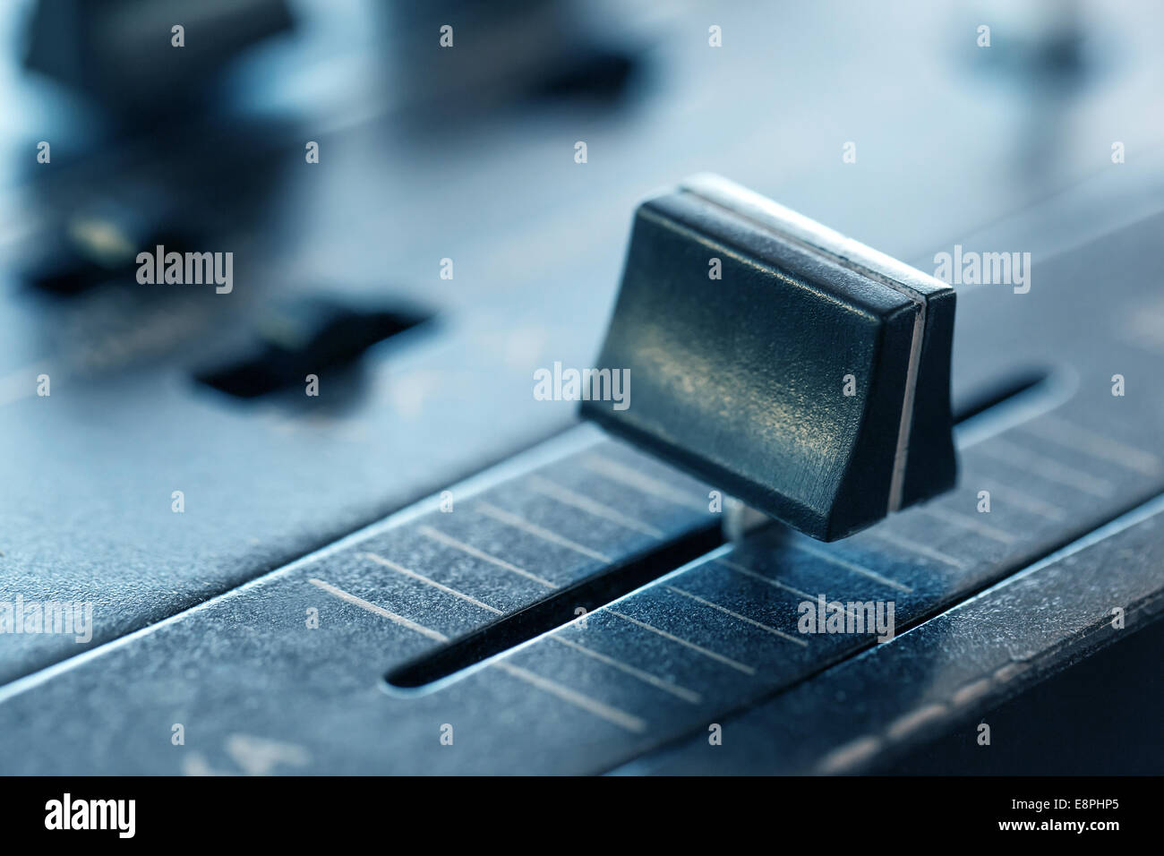 Crossfader on dj mixer in club, closeup Stock Photo - Alamy