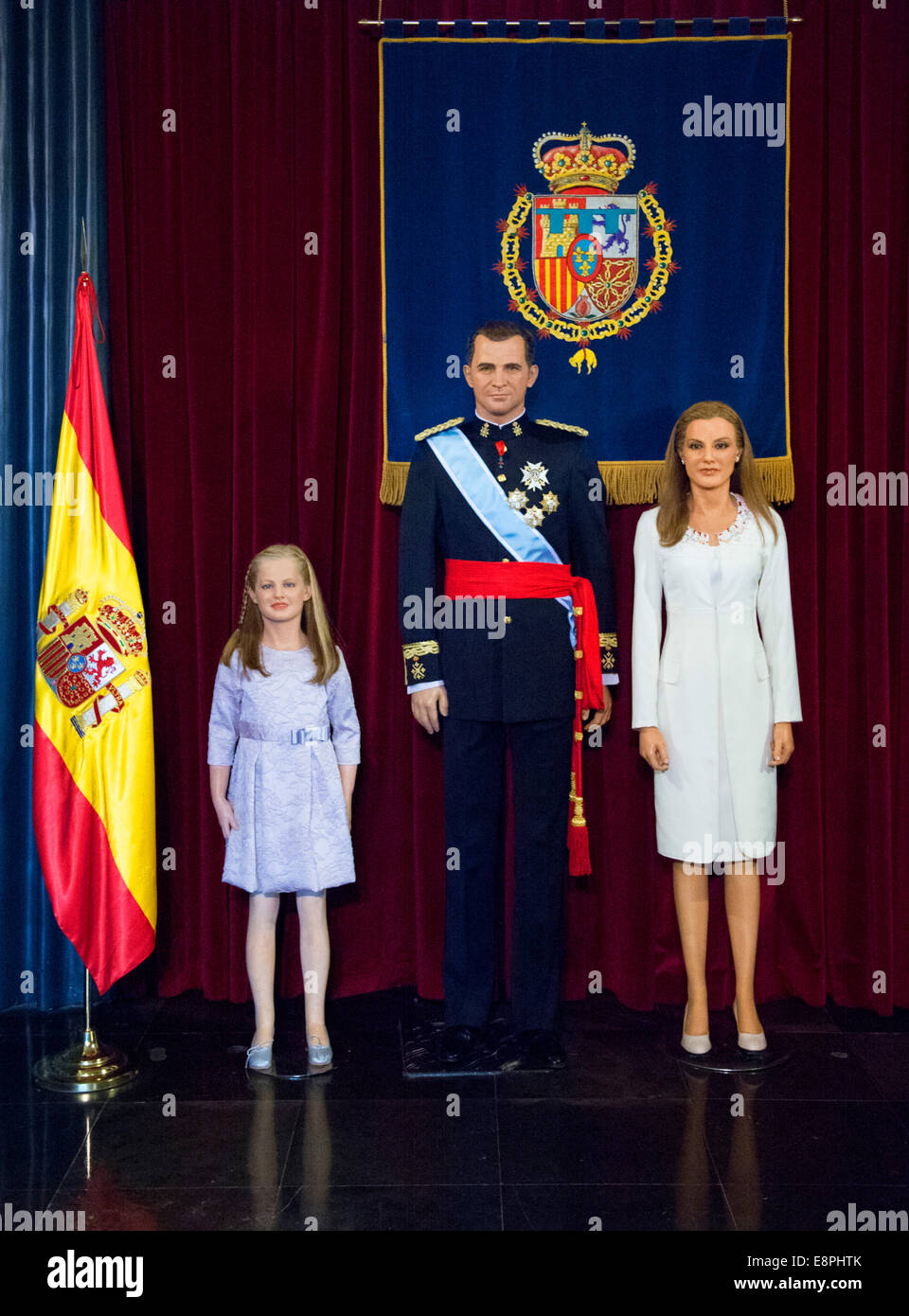 Madrid, Spain. 12th Oct, 2014. The wax figures of Spanish Princess ...